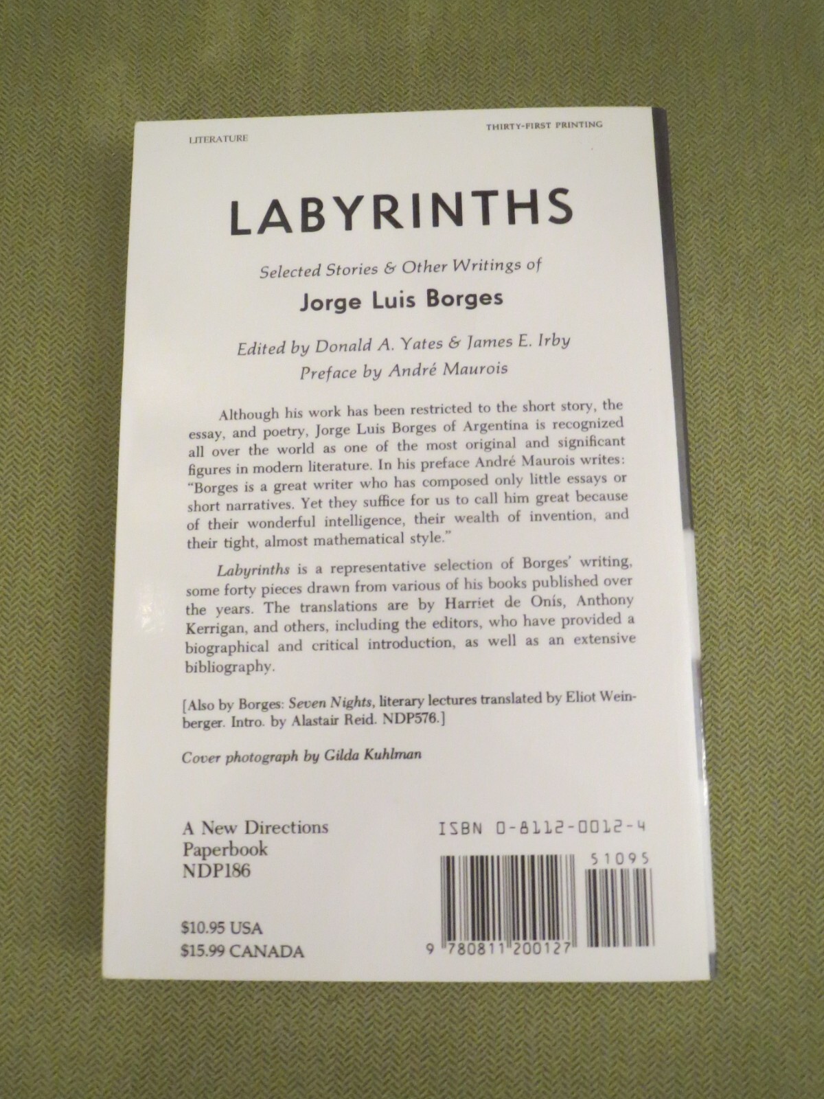 Labyrinths by Jorge Luis Borges (Uk-B Format Paperback) for sale online ...
