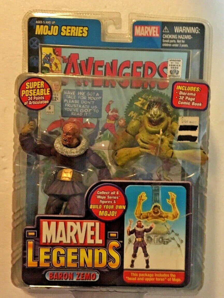 MARVEL LEGENDS MOJO BAF Series 14 UNMASKED BARON ZEMO VARIANT Action ...