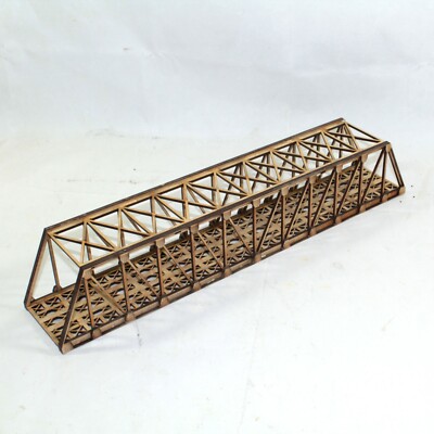 00 Gauge Girder Bridge Single Track MDF 450mm assembled Model Railway ...