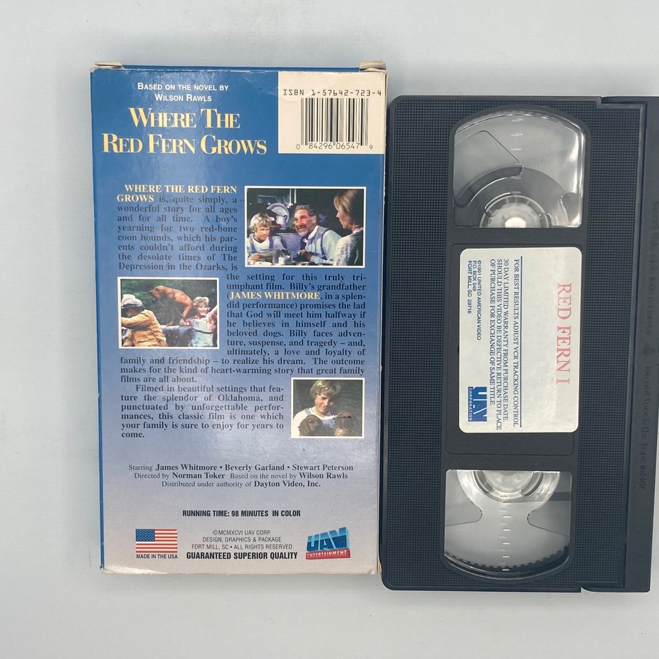 Where the Red Fern Grows (1974), VHS Movie, UAV Corp. (1996), J ...