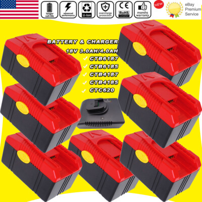 For Snap On 18V Battery CTB6187 CTB6185 CTB4187 CTB4185 with Charger ...