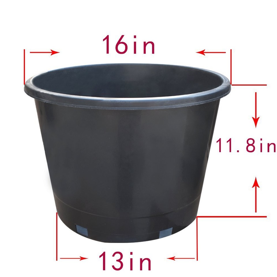 Nursery Pots Plastic Garden Plant Nutrition Pots 1/2/3/5/7/10/15/20 ...