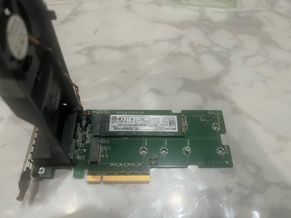 Dell DPWC300 SSD PCIE Adapter Card 2 Slot M.2 0NTRCY 023PX6 w 1TB M.2 ...