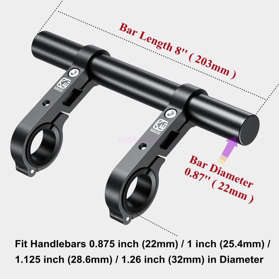 Bike Double Handlebar Extension Aluminum alloy Long Bracket Accessories ...