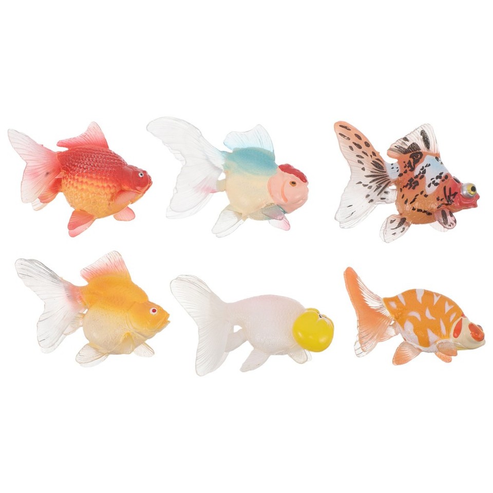 6pcs Simulation Goldfish Model - Realistic Artificial Moving Floating ...