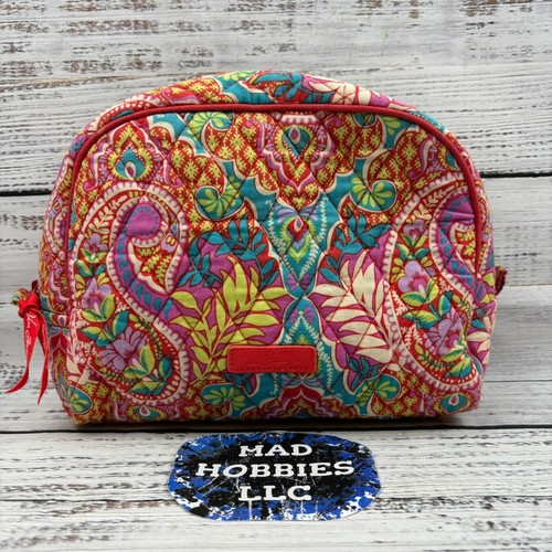 Vera Bradley Makeup Bag 10x8 Inch Cosmetic Plastic Inside Liner Floral ...