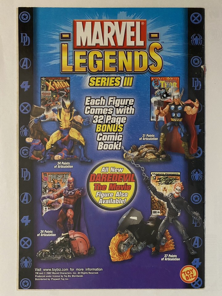 DAREDEVIL #164 NOT FOR RESALE Action Figure Legends Insert Variant 2002 ...