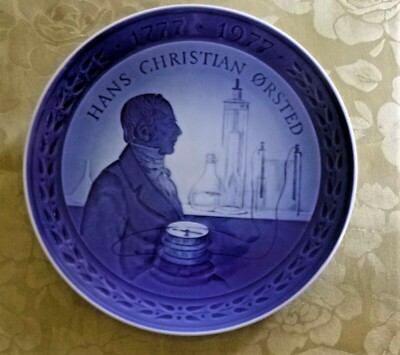 Vintage 1983 Royal Copenhagen Denmark Hans Christian Ørsted Blue ...