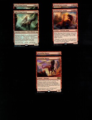 RAGING DINOSAURS-60 card Magic the Gathering deck-MTG-Rares-Burning Sun ...