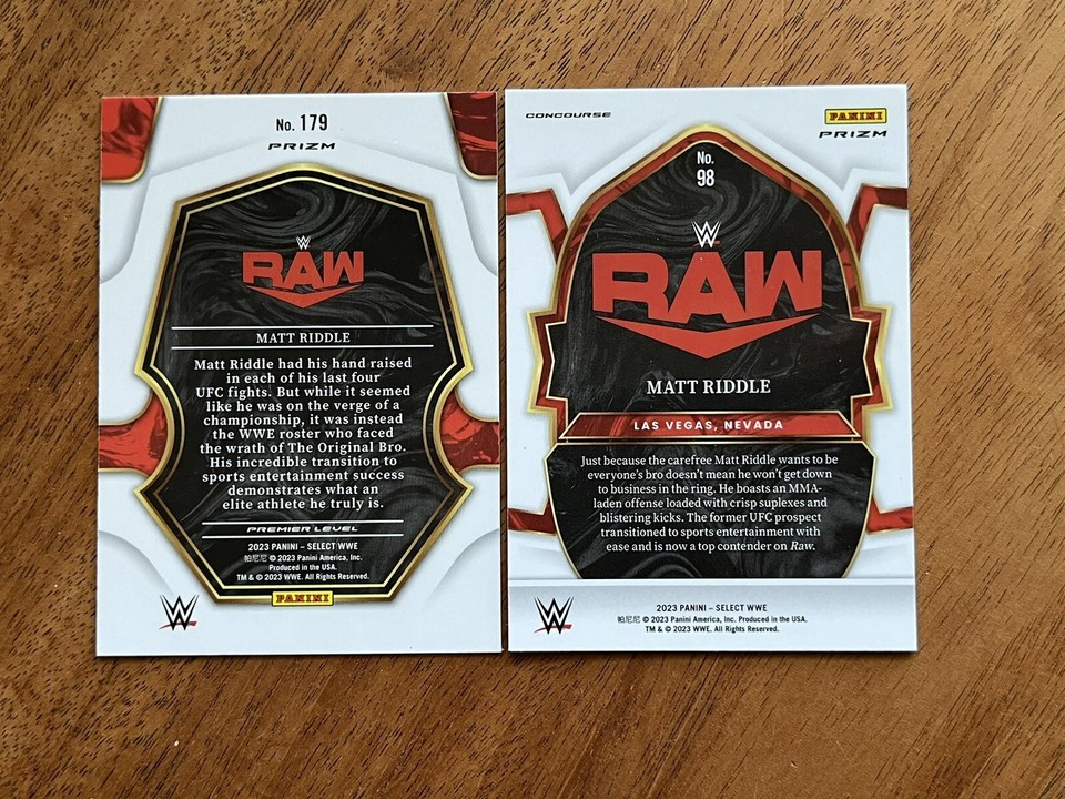Matt Riddle 2023 Select WWE Red Blue Silver Premier - Concourse Level ...