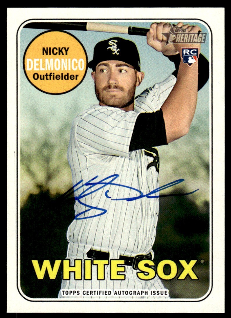 2018 Topps Heritage Real One Autographs Nicky Delmonico Rookie Auto ...