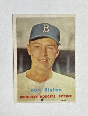 1957 Topps Baseball Don Elston Brooklyn Dodgers Card #376 | eBay