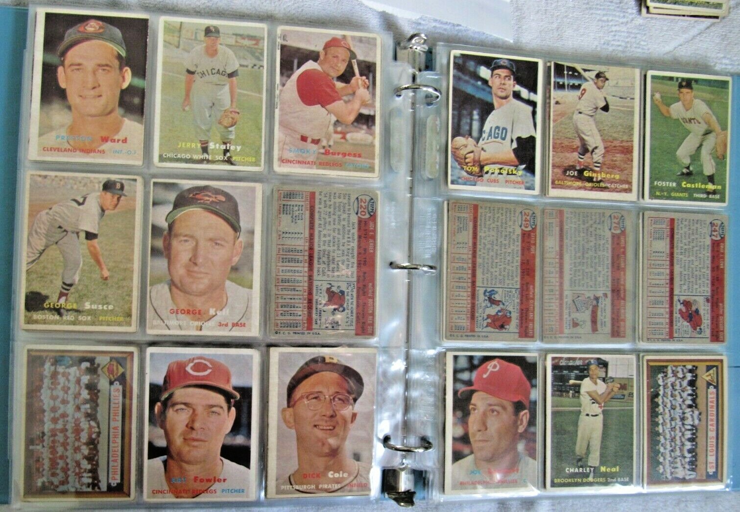 1957 TOPPS BASEBALL NEAR COMPLETE SET 346/407 MANTLE PSA TONS OF STARS ...