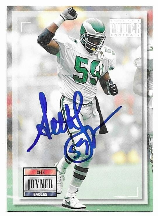 SETH JOYNER Autographed Signed 1993 Pro Set Power card #59 Philadelphia ...