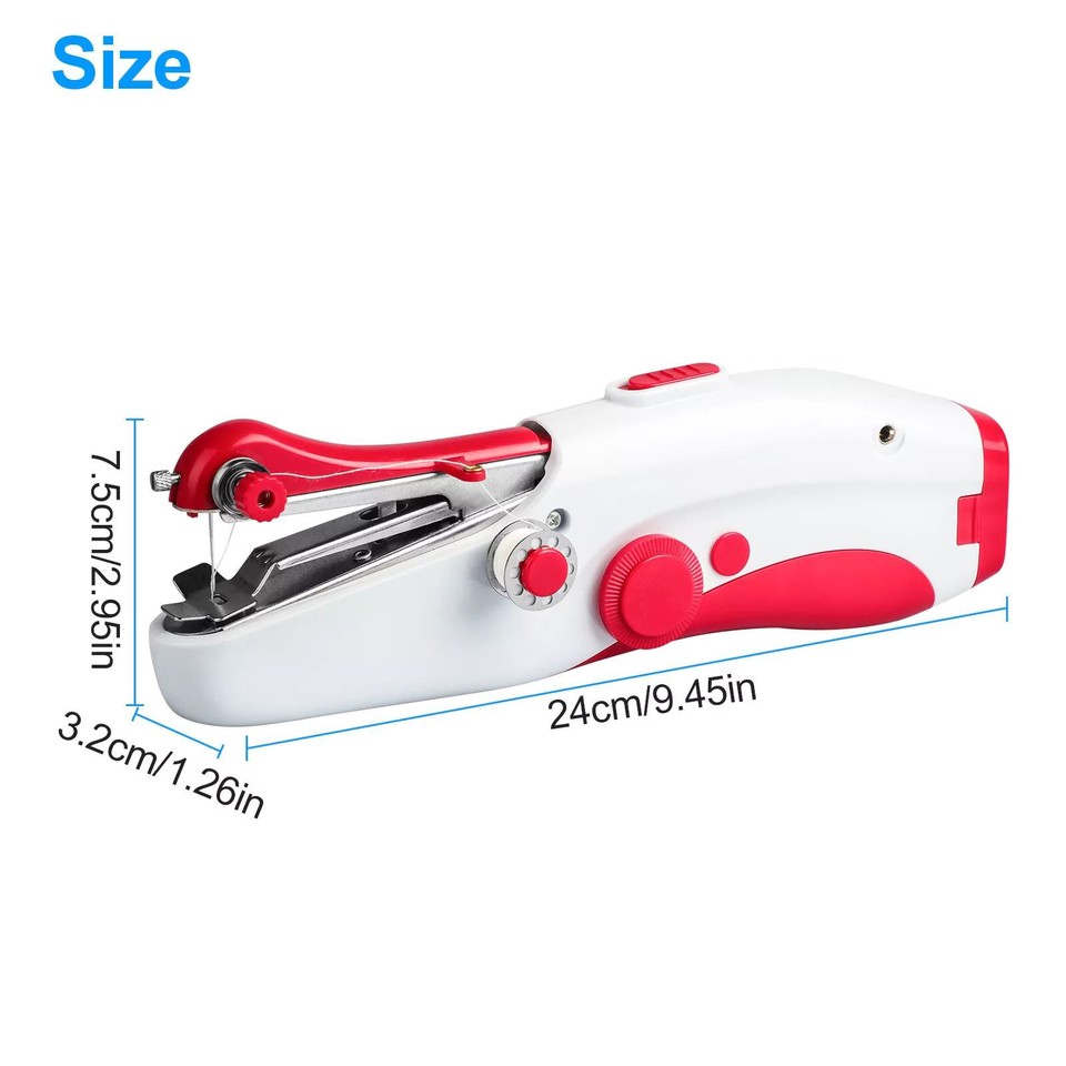 Portable Mini Compact Handheld Sewing Machine Cordless Travel Home Tool ...