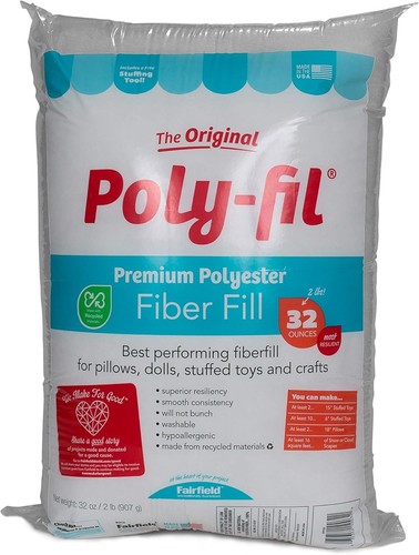 Fairfield The Original Poly-Fil, Premium Polyester Fiber Fill, 32 oz ...
