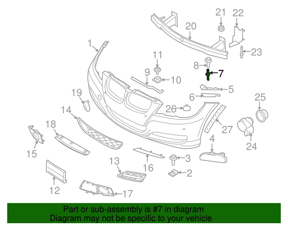 Genuine BMW Upper Support Rivet 07-14-6-971-349 | eBay
