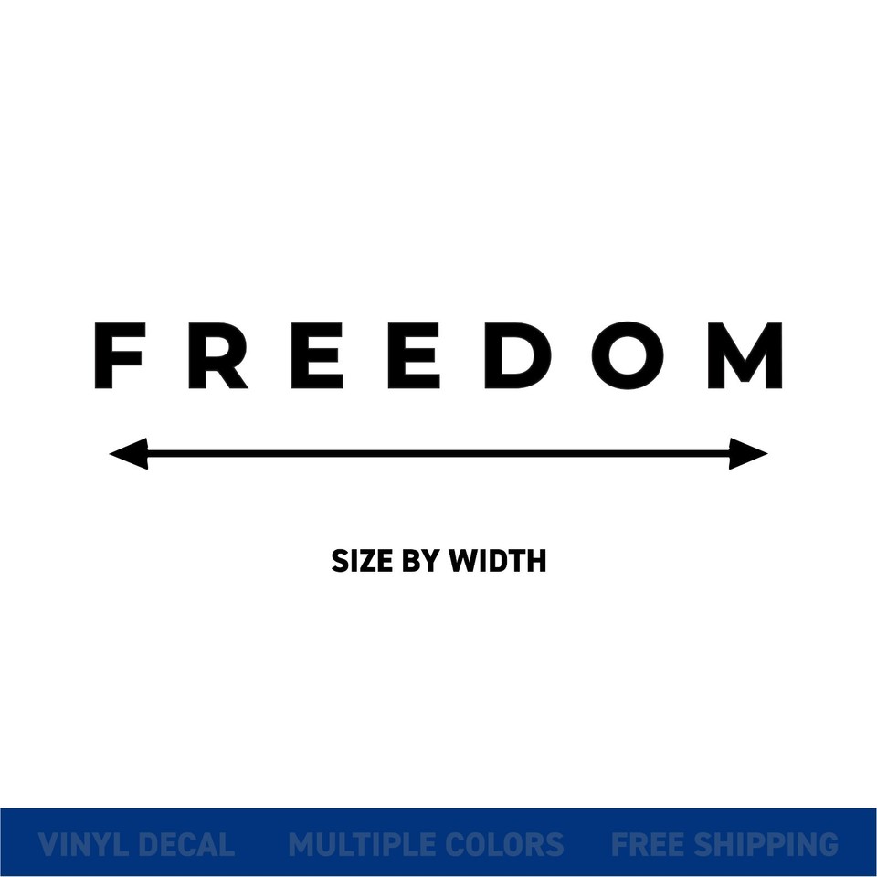 Freedom USA Patriotic Vinyl Decal Sticker Car Window Waterproof Charlie ...