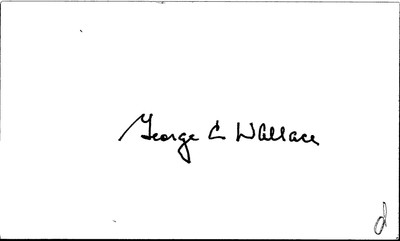 George Wallace - Politician - 3x5 Card - Signed | Autograph (d) | eBay