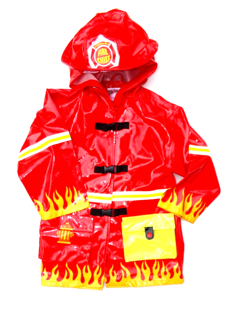 Kidorable Fire Chief Red Raincoat with Firehelmet Hood 5/6 | eBay