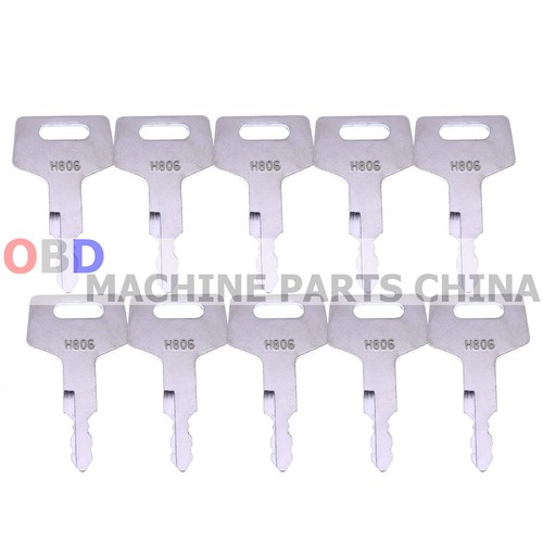10X Ignition Keys H806 Heavy Equipment Key for Takeuchi Hitachi Gehl ...