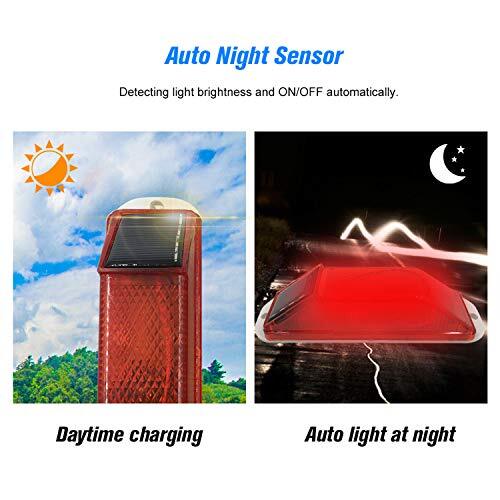 Solar Strobe Warning Light Sensitive Led Warning Lamp Super Bright ...
