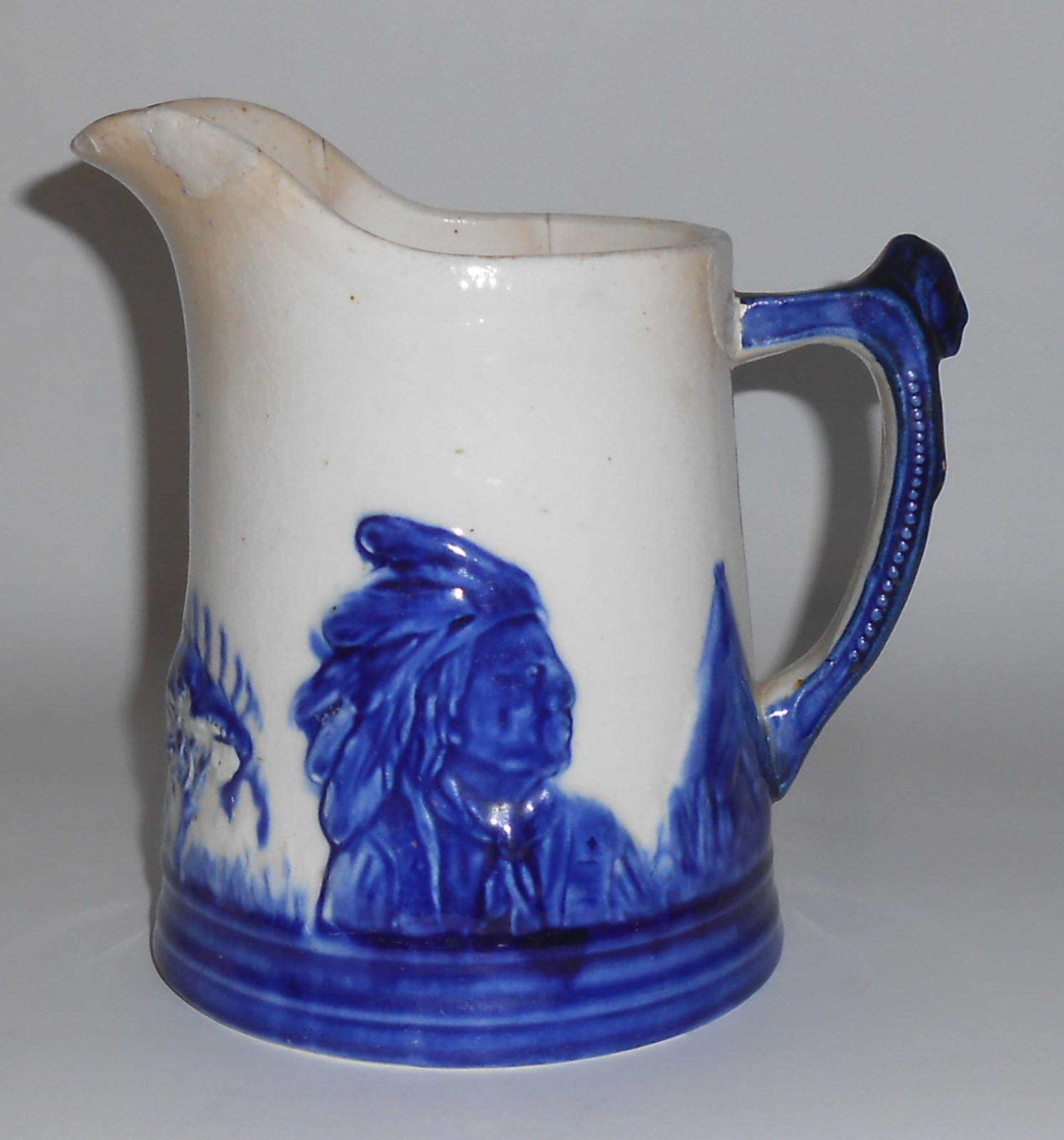 Vintage Old Sleepy Eye Potttery Native Chief Teepee Pitcher | eBay