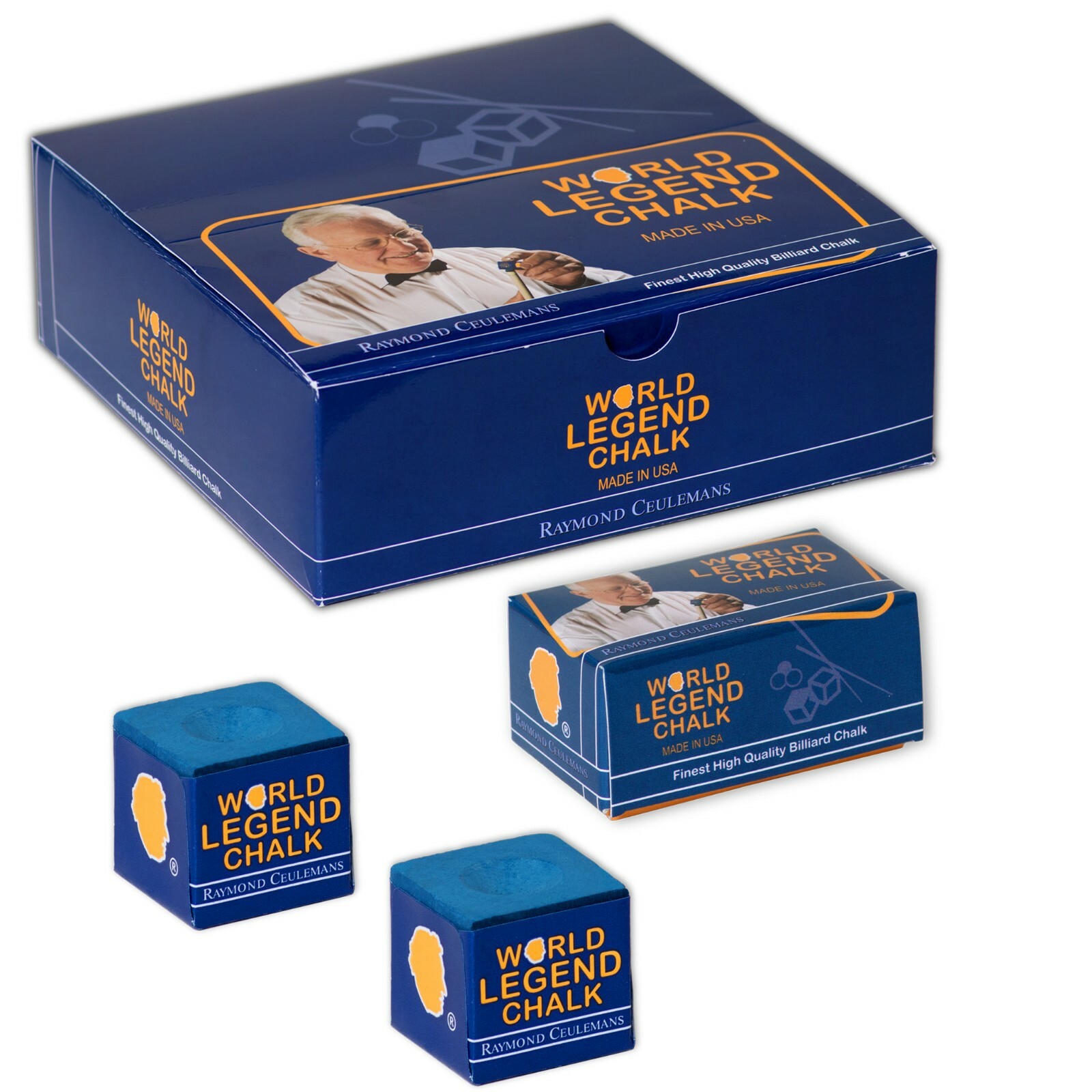 4 Pcs of Raymond Ceulemans World Legend Pool Cue Billiard Chalk for ...