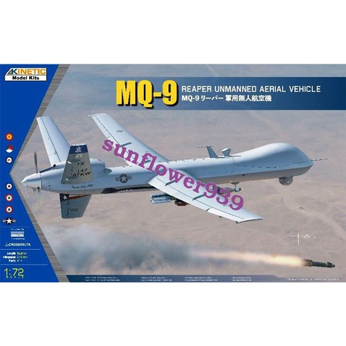 KINETIC K72004 1/72 MQ-9 REAPER UNMANNED AERIAL VEHICLE MQ-9 model kit ...