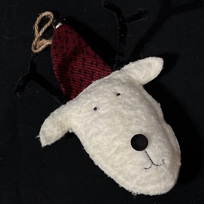 WOOF & POOF 2002 Reindeer 9” Christmas Ornament Door Hanger Basket ...