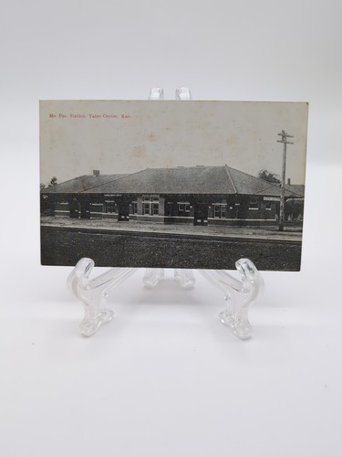 Postcard Yates Center Kansas Missouri Pacific Railroad Station KS Train ...