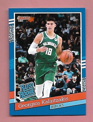 Georgios Kalaitzakis 2021-22 Panini Instant Rated Rookie RC Bucks #44 ...