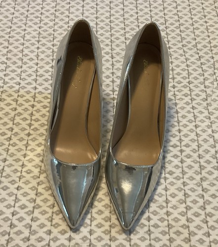Silver Metallic Heals Size 8.5 | eBay
