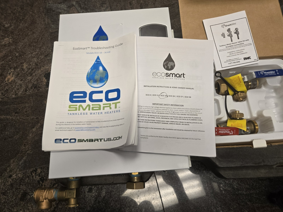 EcoSMART 240V Single Phase 18kW Tankless Electric Water Heater ECO 18 ...