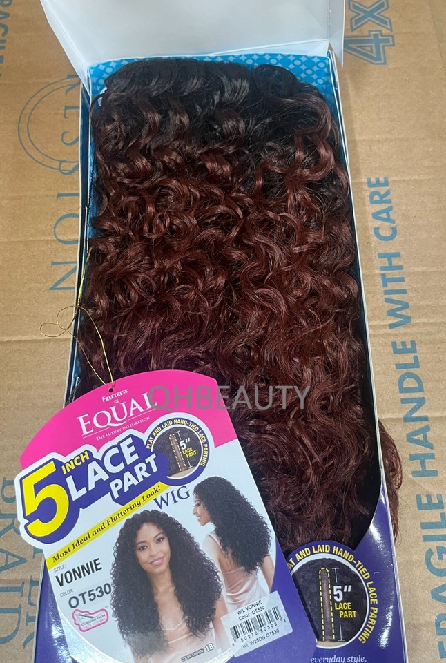 Freetress Equal Synthetic 5 Inch Lace Part Kitron Style Curly Hair Wig ...