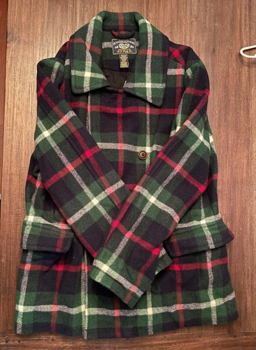 Ralph Lauren Polo Rugby Plaid Wool Pea Coat XL | eBay
