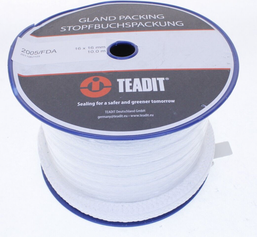 Pure PTFE Gland Packing 16mm Sq (5/8") Gland Packing Rope Shaft Seal ...