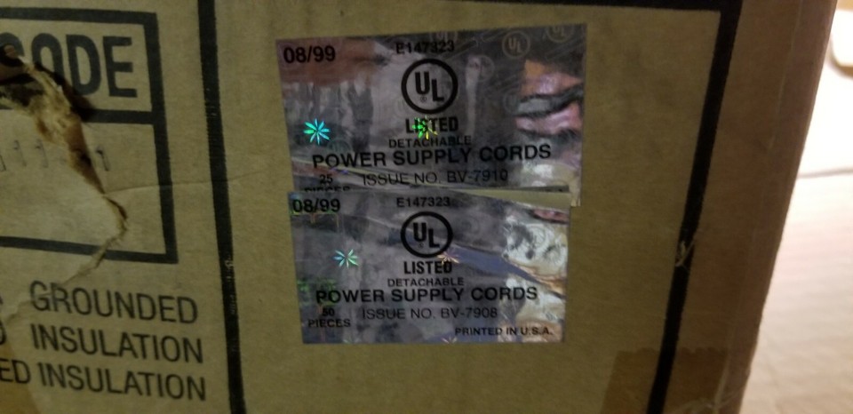 Unicable SJT type Detachable Power Cord E147323 UL listed 125V 10A 2.5M ...