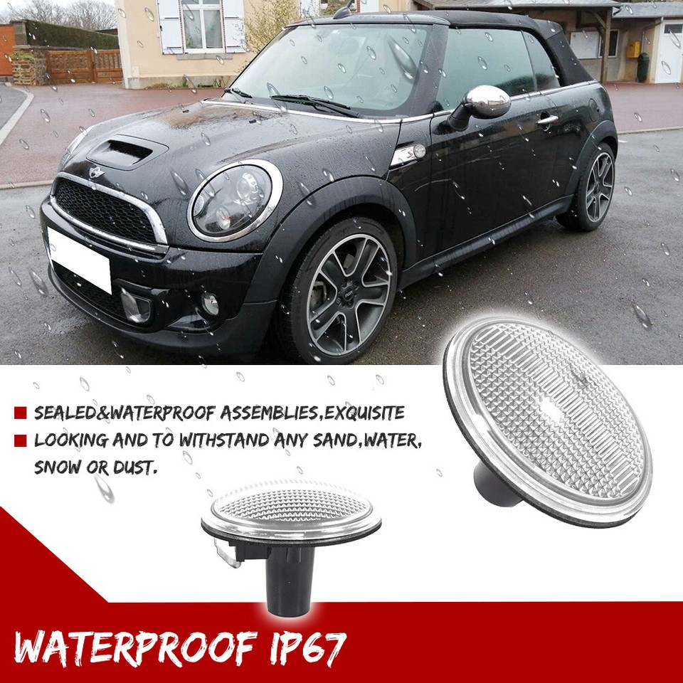 2X Side Marker Fender Light Fit For Mini Cooper S R55 R56 R57 R58 R59 ...