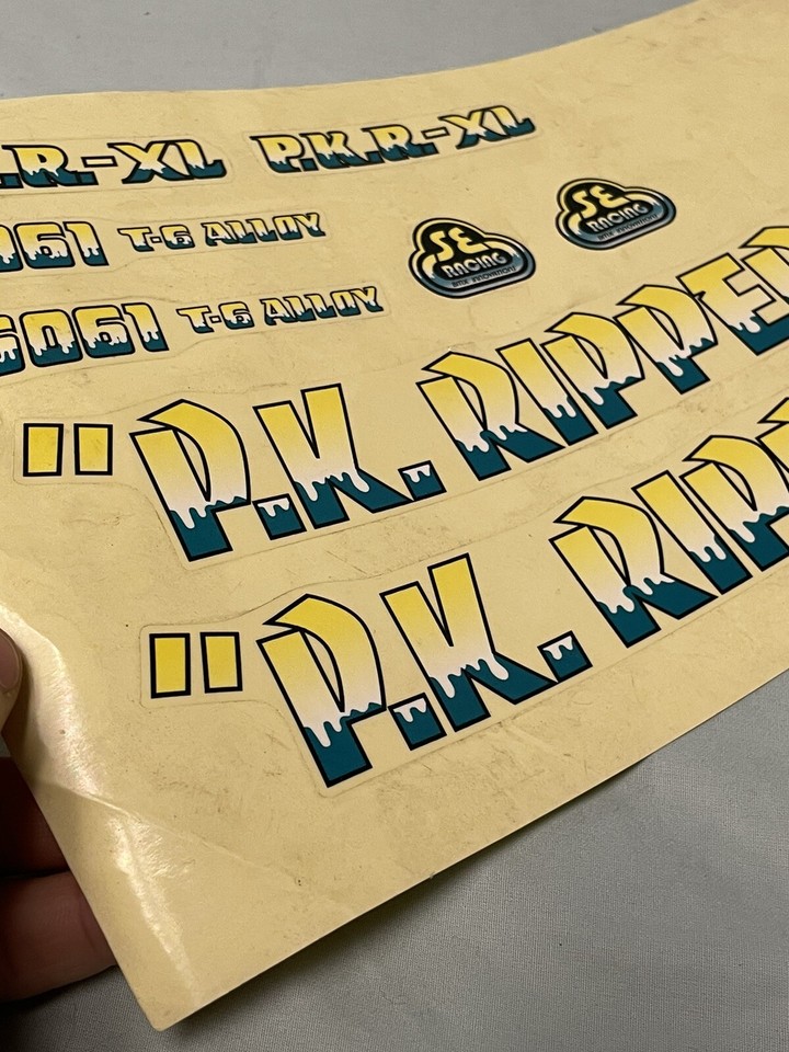 Decals Old-Mid School BMX SE Racing PK Ripper Nice Frame Decal Set 1990 ...
