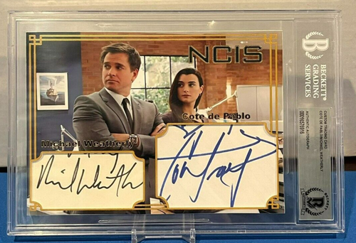 MICHAEL WEATHERLY COTE DE PABLO TONY ZIVA NCIS AUTO CUSTOM CARD BECKETT ...