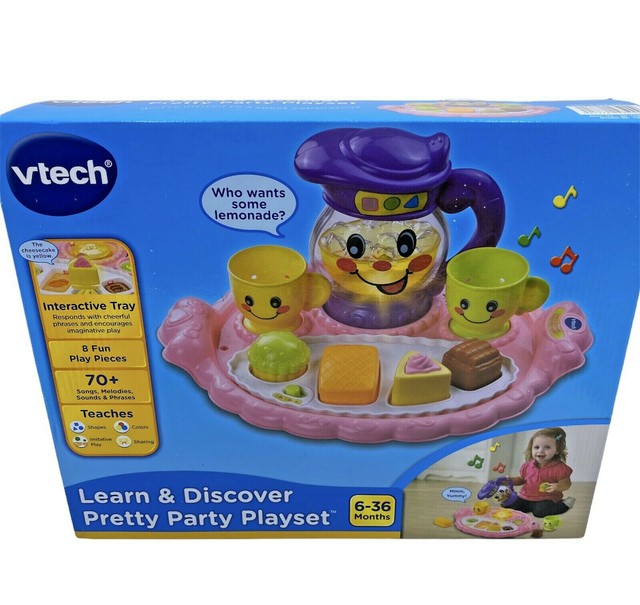 VTech Learn and Discover Pretty Party Playset Tea Cake Music * Ages 6 ...