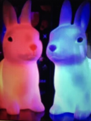 LED NIGHT LIGHT PLASTIC RABBIT | eBay Australia