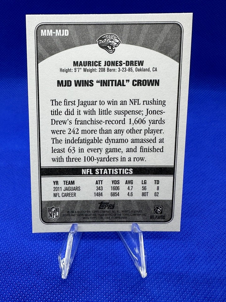 2012 Topps Magic Magical Moments #MJD Maurice Jones-Drew JAGUARS S20152 ...