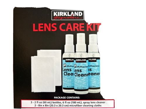 Kirkland Eyeglass Care Lens 3 Kit Spray Cleaner 2 Microfiber Improved ...