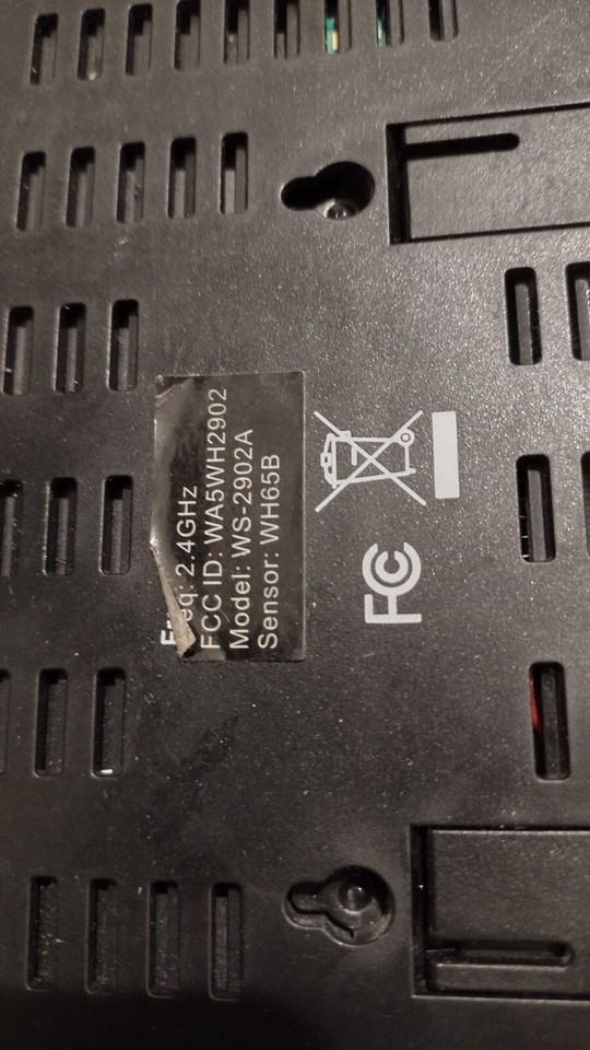 Ambient Weather Receiver Display only WS-2902A And Plug used has many ...