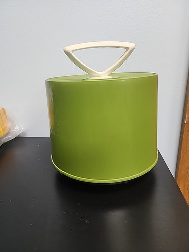 Vintage Disk-Go-Case 45 RPM Record Holder Green White Handle 60s 70s ...