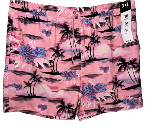 Hurley Men's XXL Shorts Drawstring Elastic Waist w/ Pockets 6" Pink ...