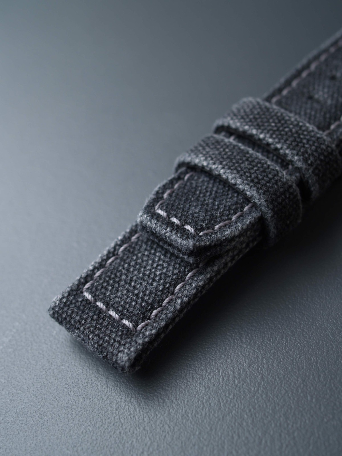 24 mm Distressed Black handmade canvas watch strap | Ready-to-Go | US ...