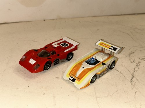 2 Nice RUNNING Vintage AFX Aurora HO Slot Cars SHADOW Can-am & Ferrari ...